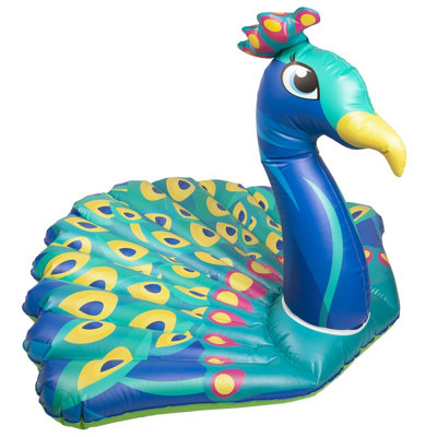 Inflatable Pool Float Peacock Lounger Novelty Swimming Lilo | DIY at B&Q