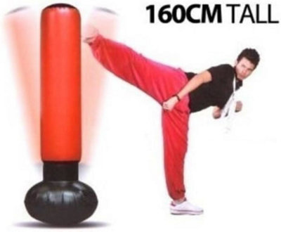 Inflatable Punch Tower Bag Stress Foot Fun Buster Free Standing 160Cm