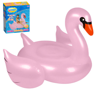 Inflatable Swan Giant Pool Float for Kids Pink Luxury Pool Inflatable ...