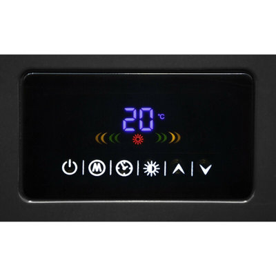 Infrared Halogen Heater - 1200 / 2400W - 7 Day Timer - Thermostat ...