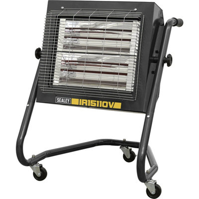 Infrared Halogen Heater - 1200 / 2400W - 7 Day Timer - Thermostat ...