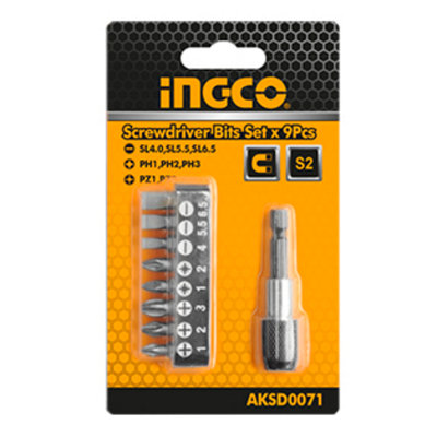 Ingco 9 Piece Screwdriver Bits Set