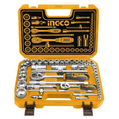 Ingco Industrial 44-Piece 1/4" & 1/2" Drive Socket Set