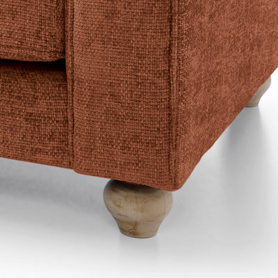Ingrid Collection Cuddle Chair in Burnt Orange