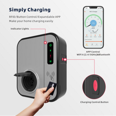 Injet Eco Smart EV Charger For Home - Untethered 7.4kW EV Charger ...