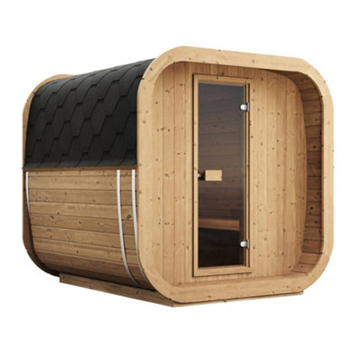Inmedias Thermowood Icon Sauna 200S - 4-6 Person 2m x 2m - Outdoor Cube ...