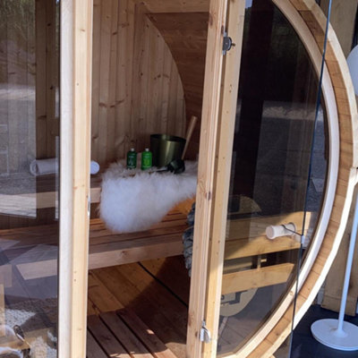Inmedias Thermowood Pool Sauna - 2 Person 2.05m x 2.05m - Outdoor ...