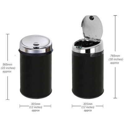 Inmotion 30L Blue Stainless Steel Kitchen Waste Dust Bin