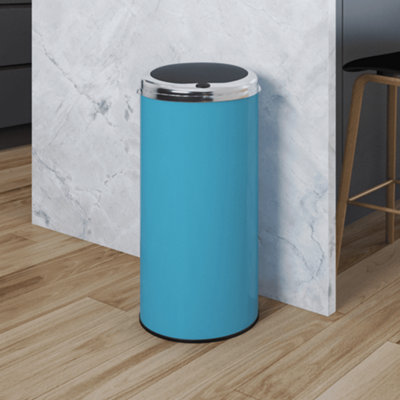 Inmotion 42L Blue Stainless Steel Kitchen Waste Dust Bin