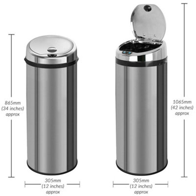 Inmotion 50L Stainless Steel Auto Sensor Kitchen Bin - Cream with ...