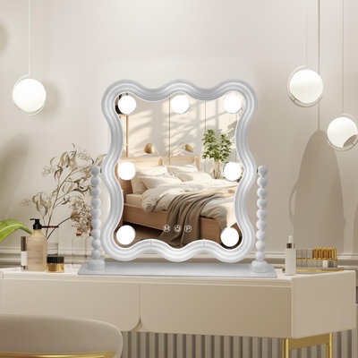 INMTFEI Hollywood Vanity Mirror, 27x32cm, 3 Light Modes, Touch Control ...