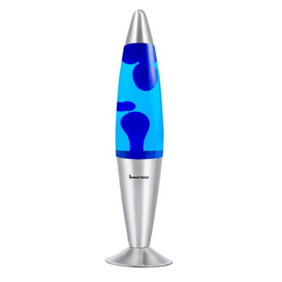 Innoteck 16" Soothing Motion Lava Lamp - Blue Lava, Blue Liquid.