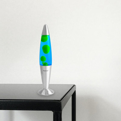 INNOTECK 16" SOOTHING MOTION LAVA LAMP - YELLOW LAVA, BLUE LIQUID.