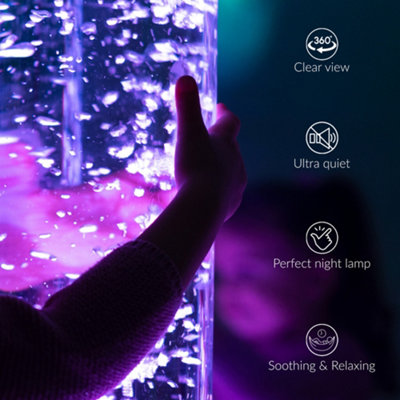 Innoteck Color Changing Bubble Fish Floor Lamp LED Aquarium Night Light ...