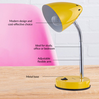 Innoteck Cone Flexible Neck Desk Lamp - Yellow