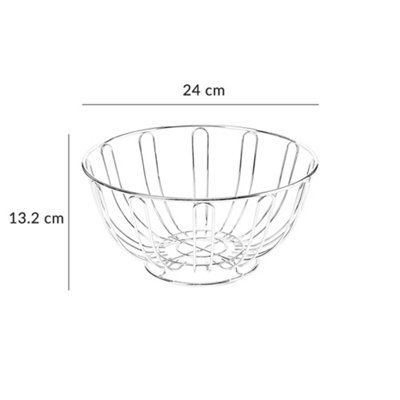 Innoteck Essentials Chrome Fruit Bowl - Round