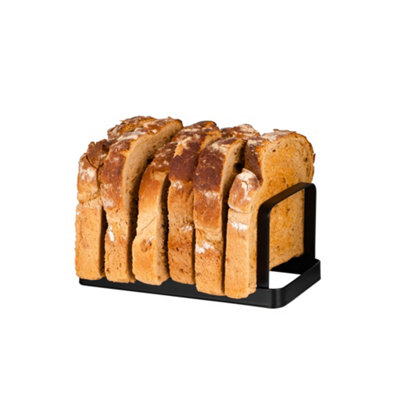 Innoteck Essentials Flat Iron Toast Rack(6 Bread Slice Slot) - Black