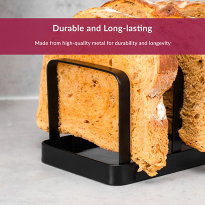 Innoteck Essentials Flat Iron Toast Rack(6 Bread Slice Slot) - Black