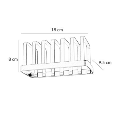 Innoteck Essentials Flat Iron Toast Rack(6 Bread Slice Slot) - Black