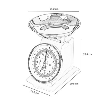 Innoteck Essentials Stainless Steel Mechanical Kitchen Scale (5Kg ...