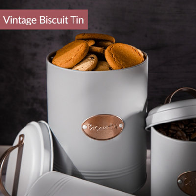 Innoteck Essentials Vintage Biscuit Tin with Copper Lid