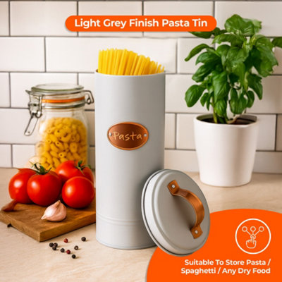 Innoteck Essentials Vintage Pasta Tin with Copper Handle.