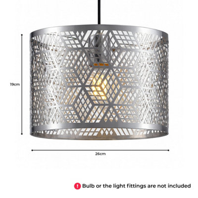 Innoteck Geometric Light Shade - Chrome Metal