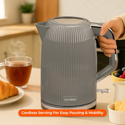 Innoteck Kitchen Pro 1.7L Cordless Ridged Electric Kettle - 3KW Fast ...