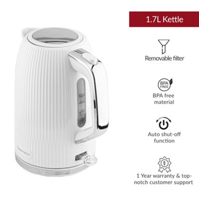 Innoteck Kitchen Pro 1.7L Cordless Ridged Electric Kettle - 3KW Fast ...