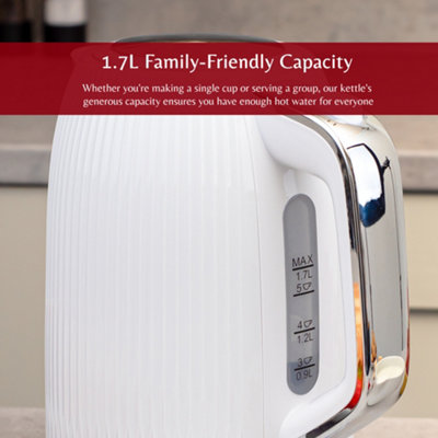 Innoteck Kitchen Pro 1.7L Cordless Ridged Electric Kettle - 3KW Fast ...