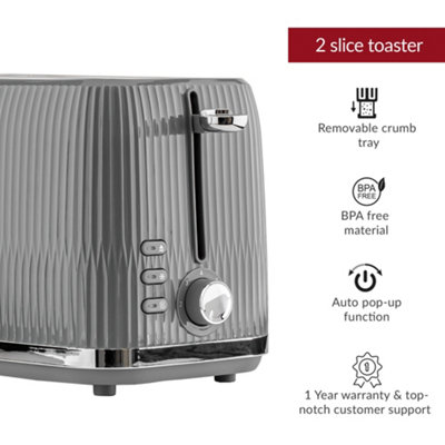 Innoteck Kitchen Pro 2 Slice Toaster with 7 Browning Controls and ...