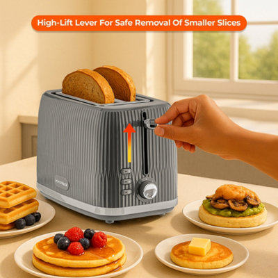 Innoteck Kitchen Pro 2 Slice Toaster with 7 Browning Controls and ...