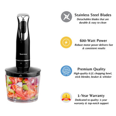 Innoteck Kitchen Pro 3 in 1 2 Speeds Multi-functional Hand Blender With ...