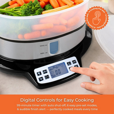 Innoteck Kitchen Pro 3 Tier 9L Digital Food Steamer with 6 Presets
