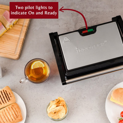 Innoteck Kitchen Pro Panini Press and Health Grill -750W, Non-Stick ...