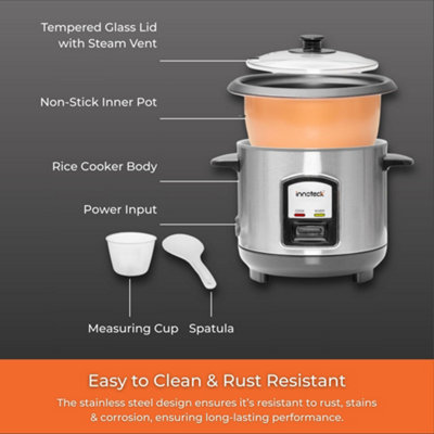 Innoteck Kitchen Pro Stainless Steel 0.8L Rice cooker - 350W