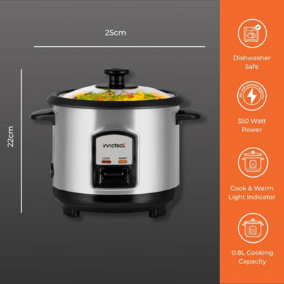 Innoteck Kitchen Pro Stainless Steel 0.8L Rice cooker - 350W