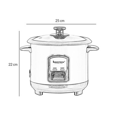 Innoteck Kitchen Pro Stainless Steel 0.8L Rice cooker - 350W