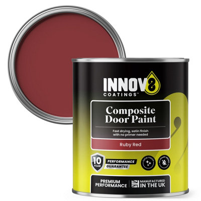 Innov8 Coatings Composite Door Paint - Ruby Red - 750 ml - Satin Finish