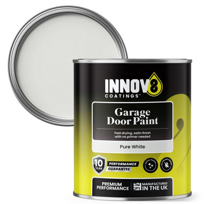 Innov8 Coatings Garage Door Paint - Pure White - 750 ml - Satin Finish