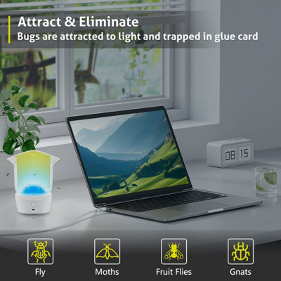 Insect Fly Trap Light, New USB Rechargeable Insect Light Trap for Fruit ...