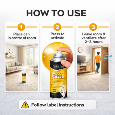 Insect Fogger for Fleas Bed Bug, Flies, Moths Bomb Fogger kill all One ...