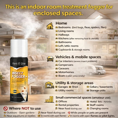 Insect Fogger for Fleas Bed Bug, Flies, Moths Bomb Fogger kill all One ...
