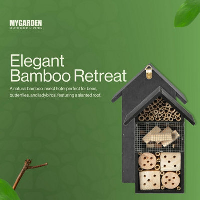Insect Hotels for Gardens - Large Wooden Bee Hotel Natural Habitat for ...