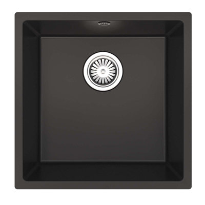 Inset / Undermount Composite Kitchen Sink In Black 440 x 440 - SIA ...