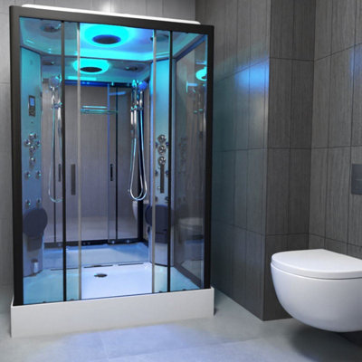 Insignia Premium Shower Cabin Enclosure Rectangle 1400x900mm Black ...