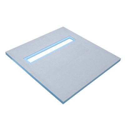 INSL8 Linear Wet Room Tile On Shower Trays- Stainless Steel Staggered ...