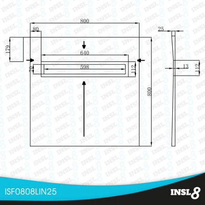 INSL8 Linear Wet Room Tile On Shower Trays- Stainless Steel Staggered ...