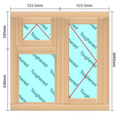 INSTALLED 1045mm (W) x 1045mm (H) Wooden Stormproof Window - 1 Opening ...