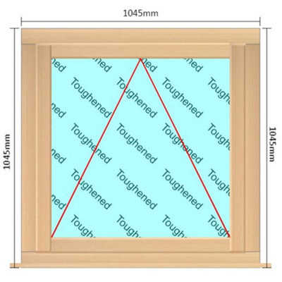 INSTALLED 1045mm (W) x 1045mm (H) Wooden Stormproof Window - 1 Window ...